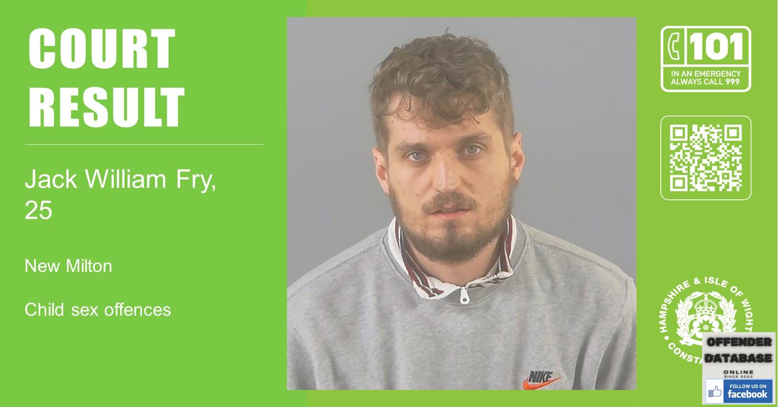 Jack William Fry New Milton Paedophile